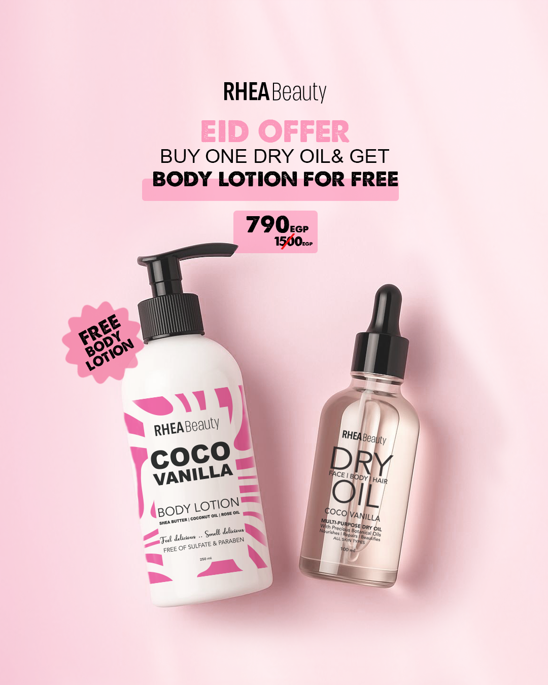 Super summer offer Buy dry oil and get body lotion free – RheaBeauty